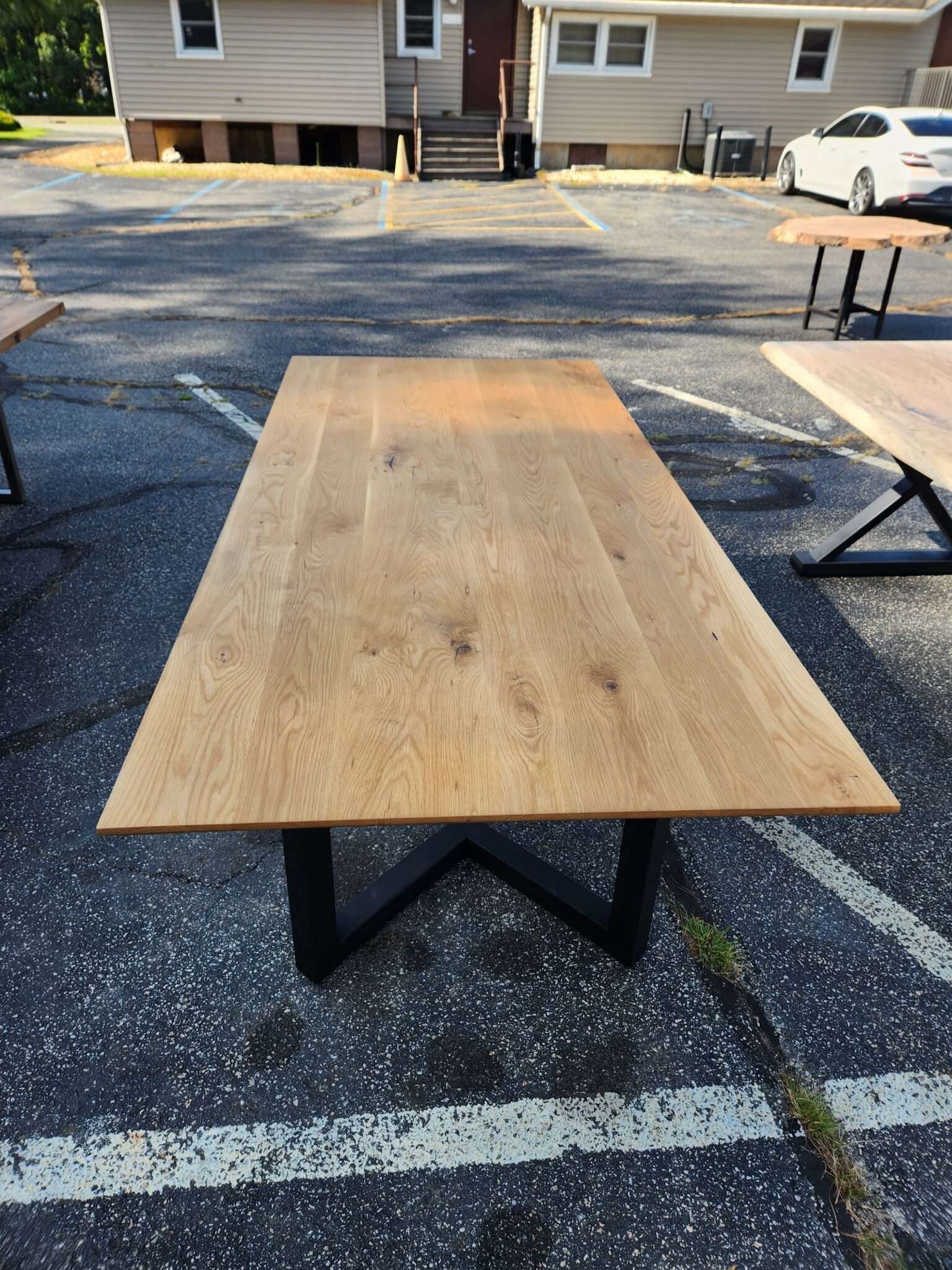 White Oak Wood Table With Natural Oil Finish - Wood Touch LLC | New Jersey