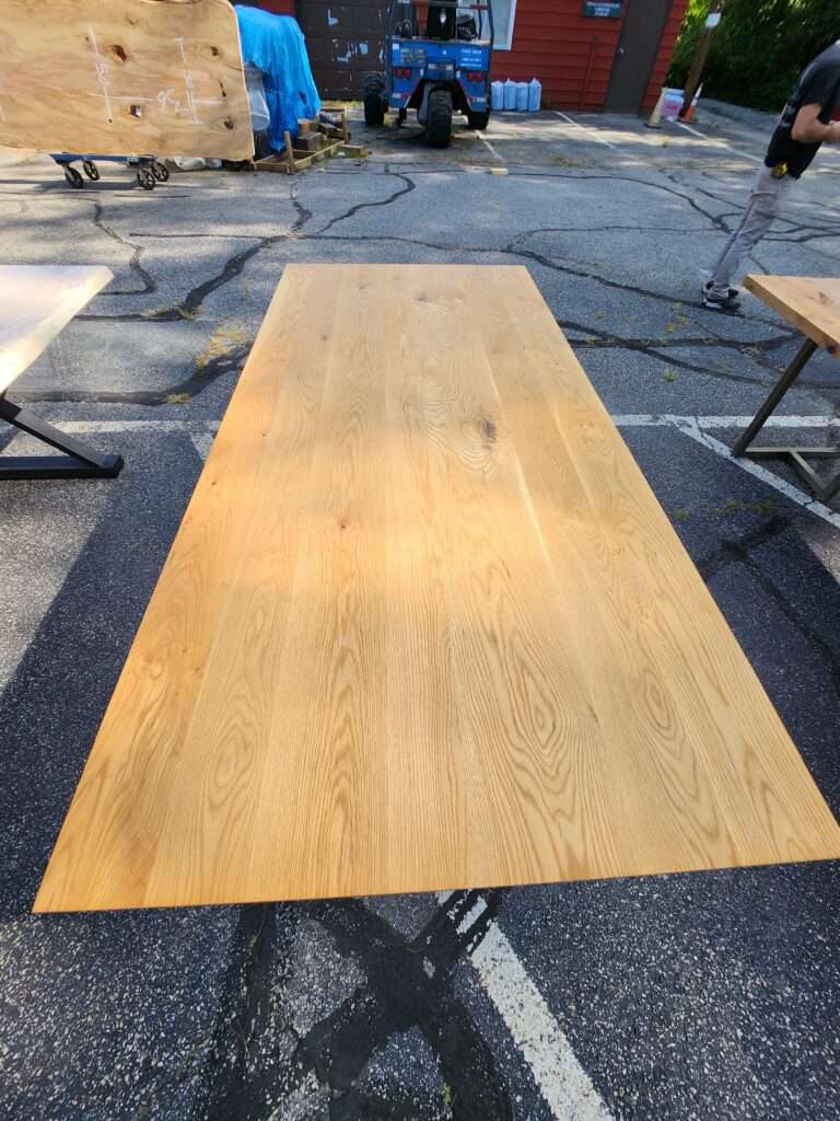 White Oak Wood Table With Natural Oil Finish - Wood Touch LLC | New Jersey